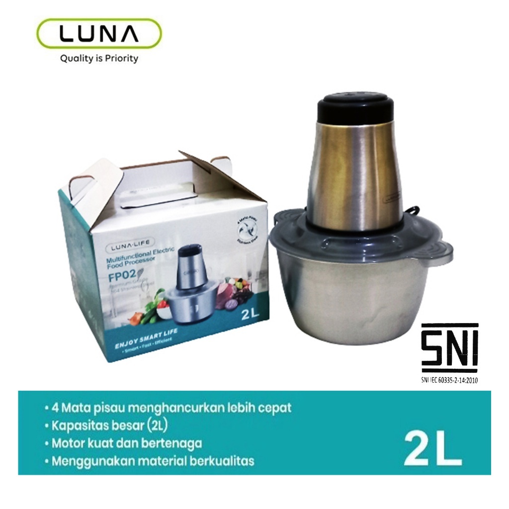 Jual Food Chopper LUNALIFE FP 02 / Penggiling Daging/ Food Processor ...