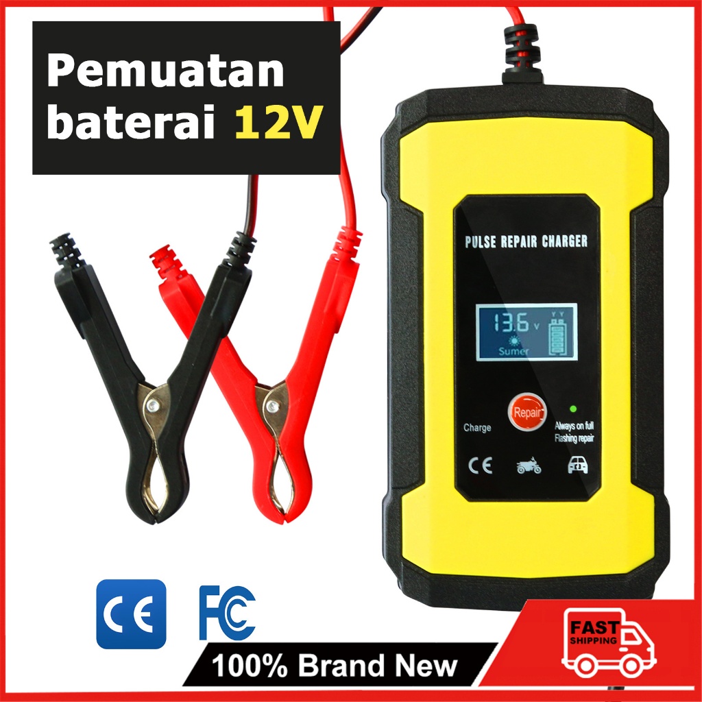 Jual MANSOON⚡12V Charger Aki 6A Mobil Carger Aki Mobil Casan Aki Alat ...