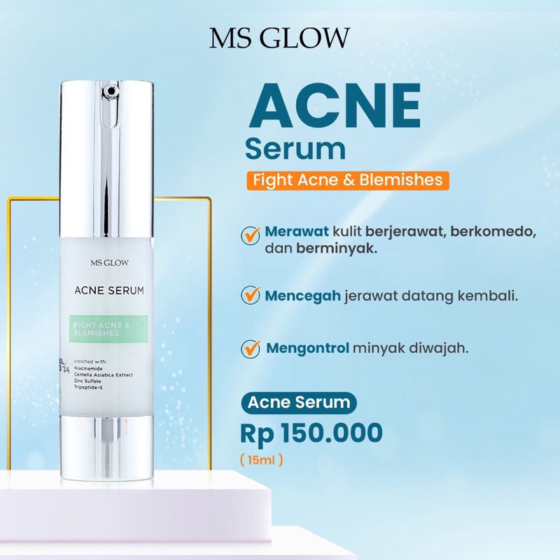 Jual Macha - MS GLOW SERUM ACNE / SERUM JERAWAT ORIGINAL 15ML | Shopee ...