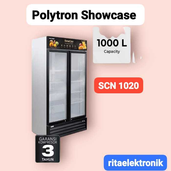 Jual Showcase Dua Pintu Polytron 1000 Liter SCN 1020 | Shopee Indonesia