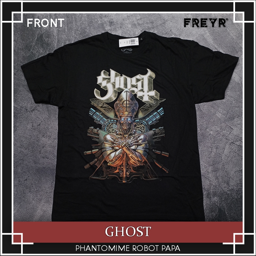 Jual Kaos Band Ghost - Phantomime Robot Papa Original | Shopee Indonesia