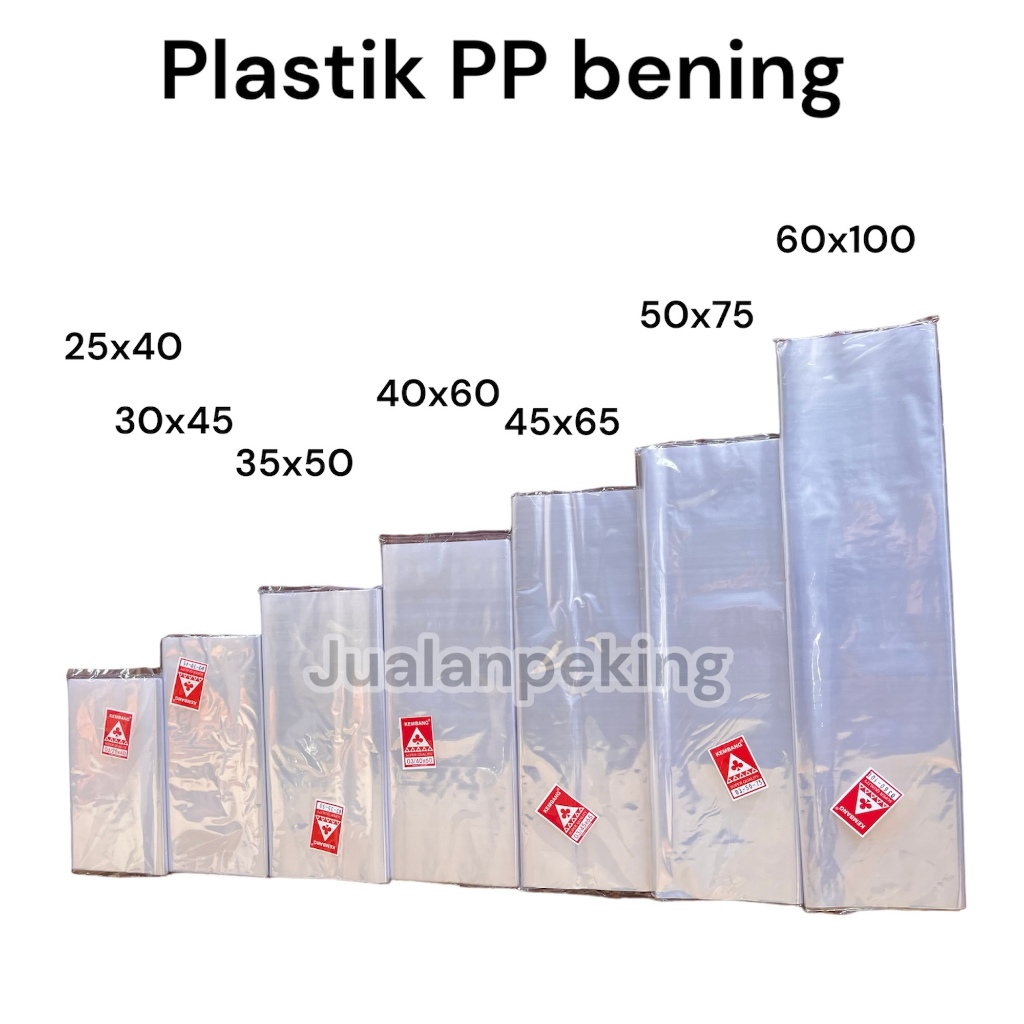 Jual Plastik Laundry PP Bening 25x40 30x45 35x50 40x60 45x65 50x70 60x100 Tebal 03 30 micron ...