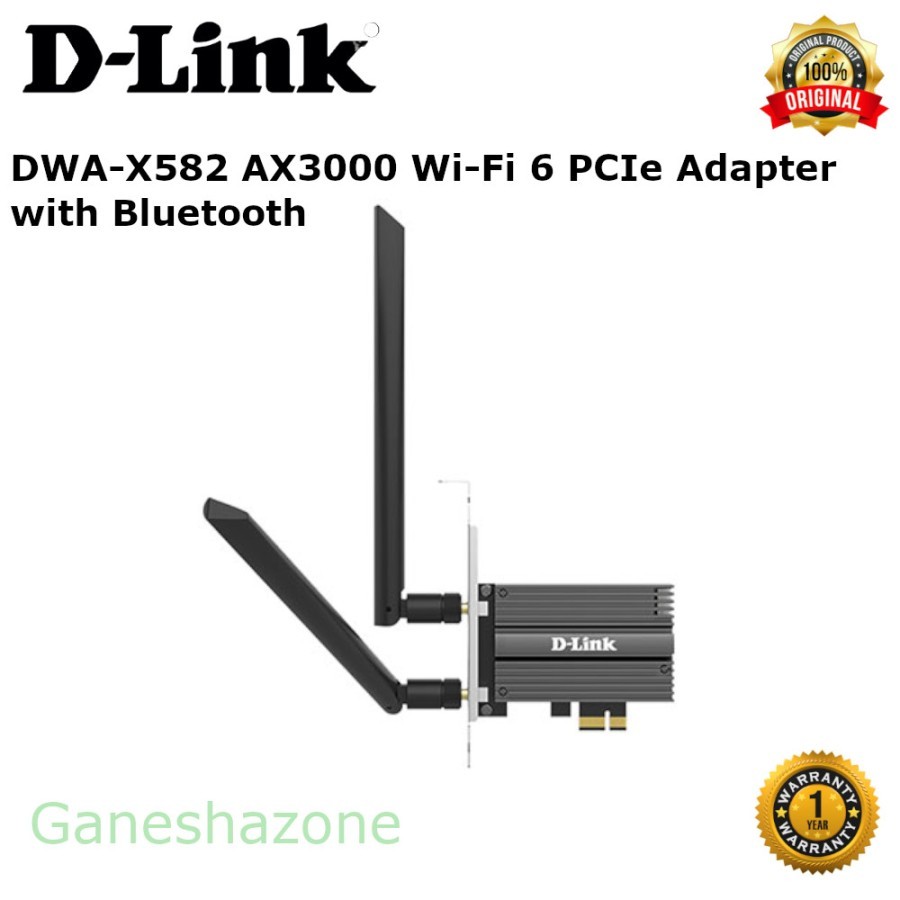 Jual D-Link DWA-X582 AX3000 Wi-Fi 6 PCIe Adapter with Bluetooth | Shopee Indonesia