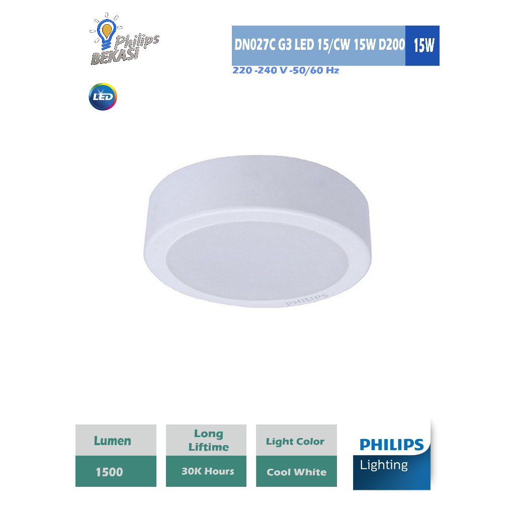 Jual Philips Lampu Downlight Outbow LED DN027C 15W D200 G3 | Shopee Indonesia