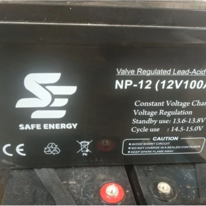 Jual BATTERY vrla merek SE energi 12v 100ah second | Shopee Indonesia