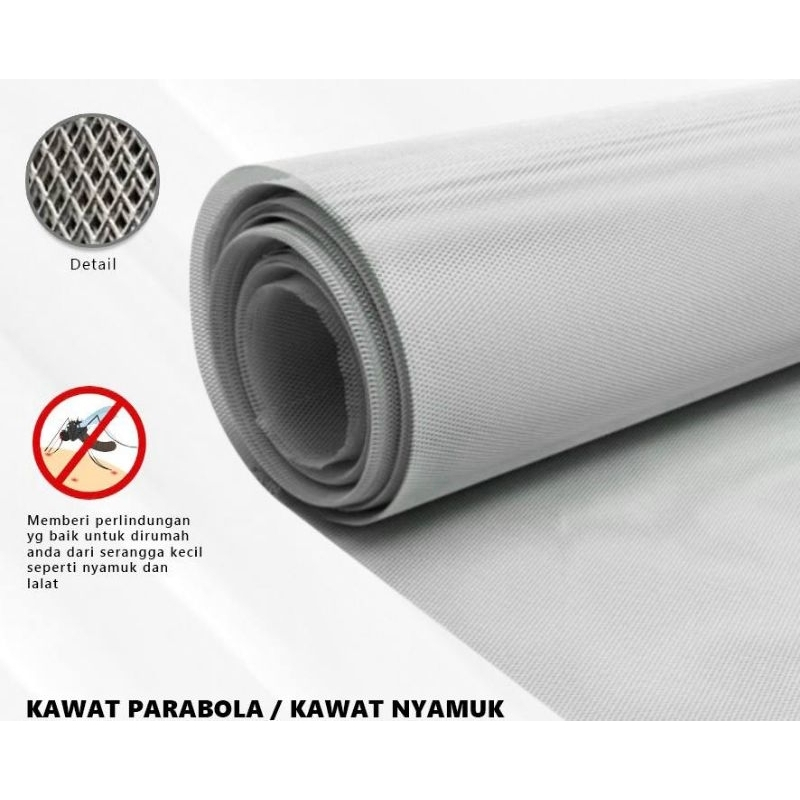 Jual Kawat Parabola Putih/Kawat nyamuk 1 Roll panjang ASLI 10,5 METER ...