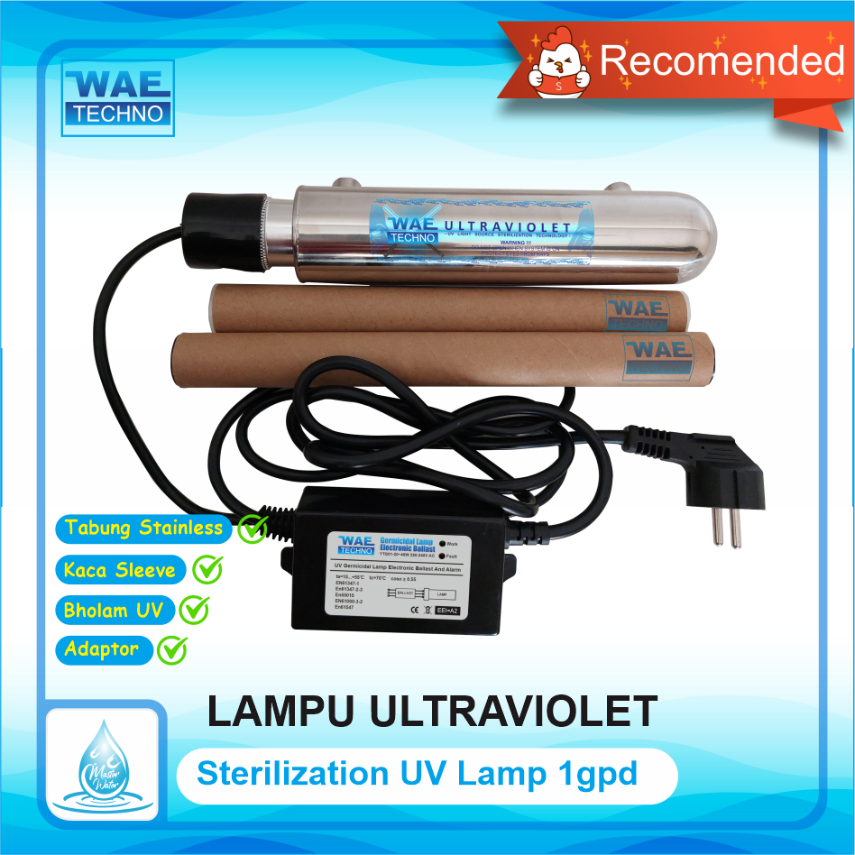 Jual Lampu Ultraviolet 1gpm lampu sterilisasi lampu reverse osmosis | Shopee Indonesia