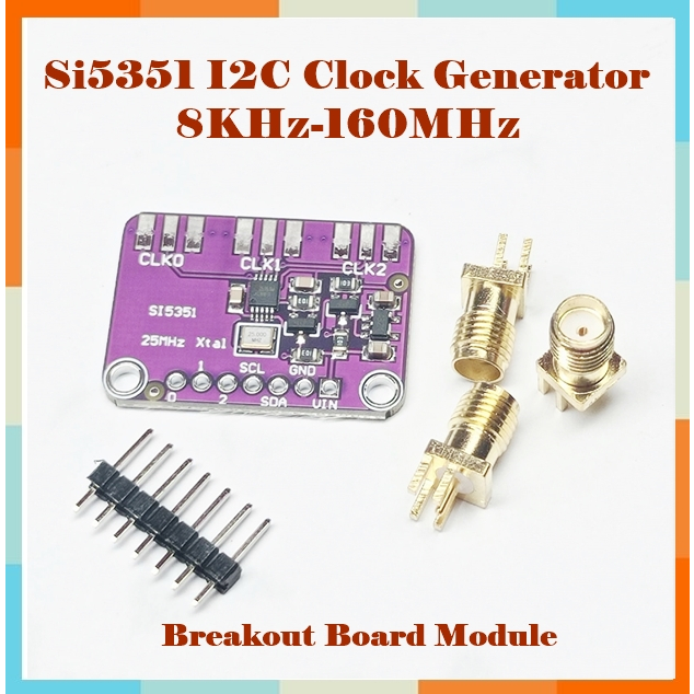 Jual Si5351 I2C Clock Generator 8KHz-160MHz Breakout Board module ...