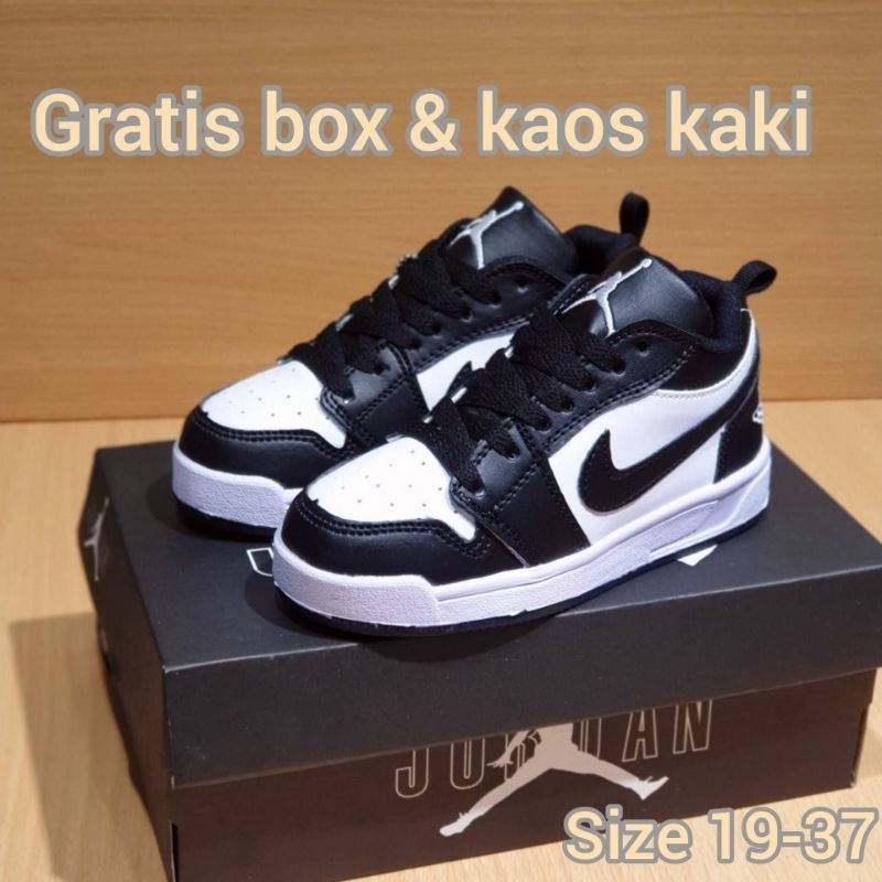 Jual Sepatu Sneaker Anak Kids Black White Laki Laki Perempuan Sneaker ...