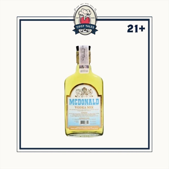 Jual McDonald Vodka Mix 180ml | Shopee Indonesia