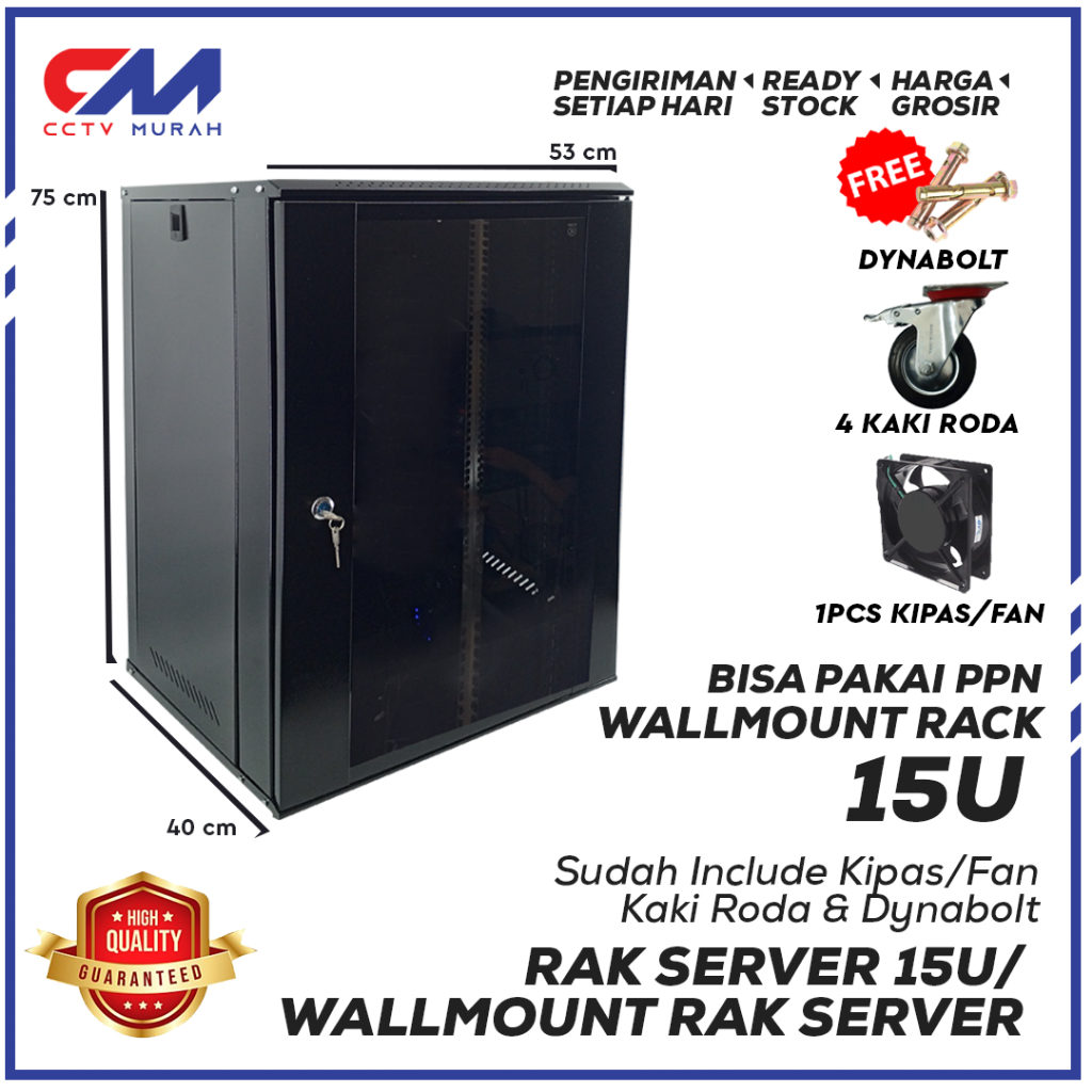 Jual Wallmount Rack 15U, Rak Server Single Door 15U Kecil | Shopee ...