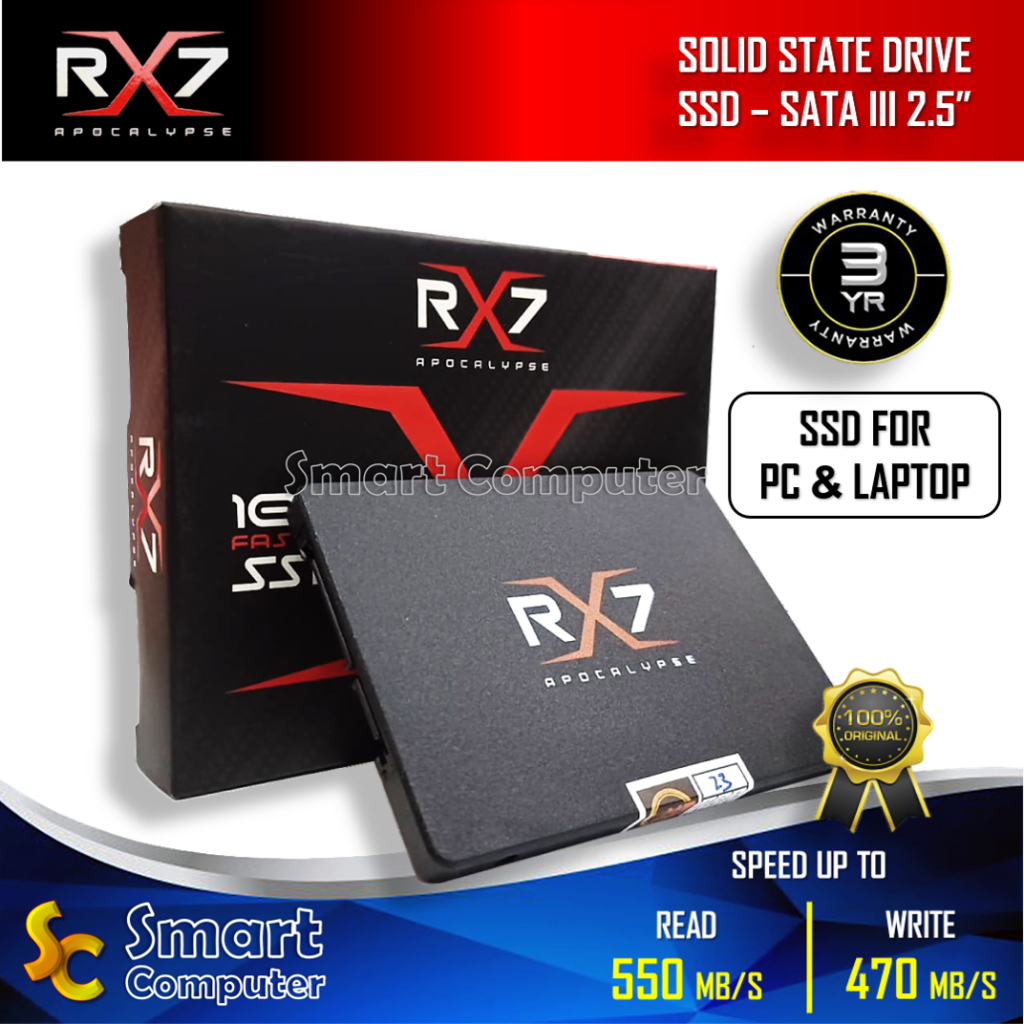 Jual SSD RX7 128GB SOLID STATE DRIVE SATA 3 - 100% BARU & ORIGINAL ...