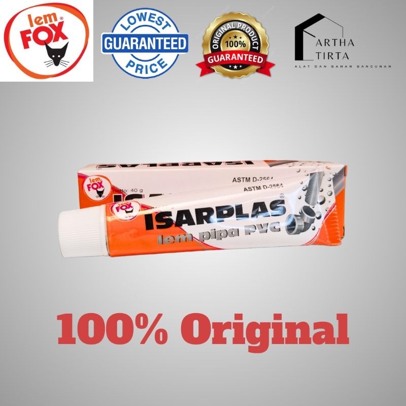 Jual Lem PVC Isarplas 100% ORIGINAL 40gr / Lem Pipa TUBE Isarplas Fox Asli | Shopee Indonesia