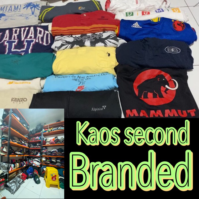 Jual kaos second branded original thrif / polo shirt / baayer / kaos ...