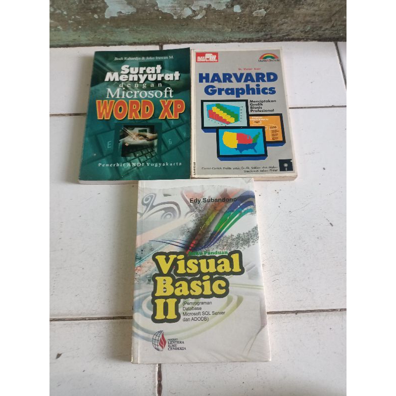 Jual ori WORD XP, HARVARD GRAPHICS, VISUAL BASIC TANPA CD HARGA SATUAN STOK DI DESKRIPSI ...