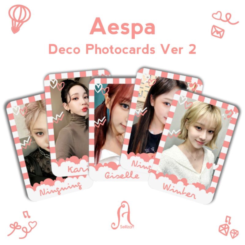 Jual (Reupload) Aespa Deco/Unoff Photocard Ver 2 Satu Set | Shopee Indonesia