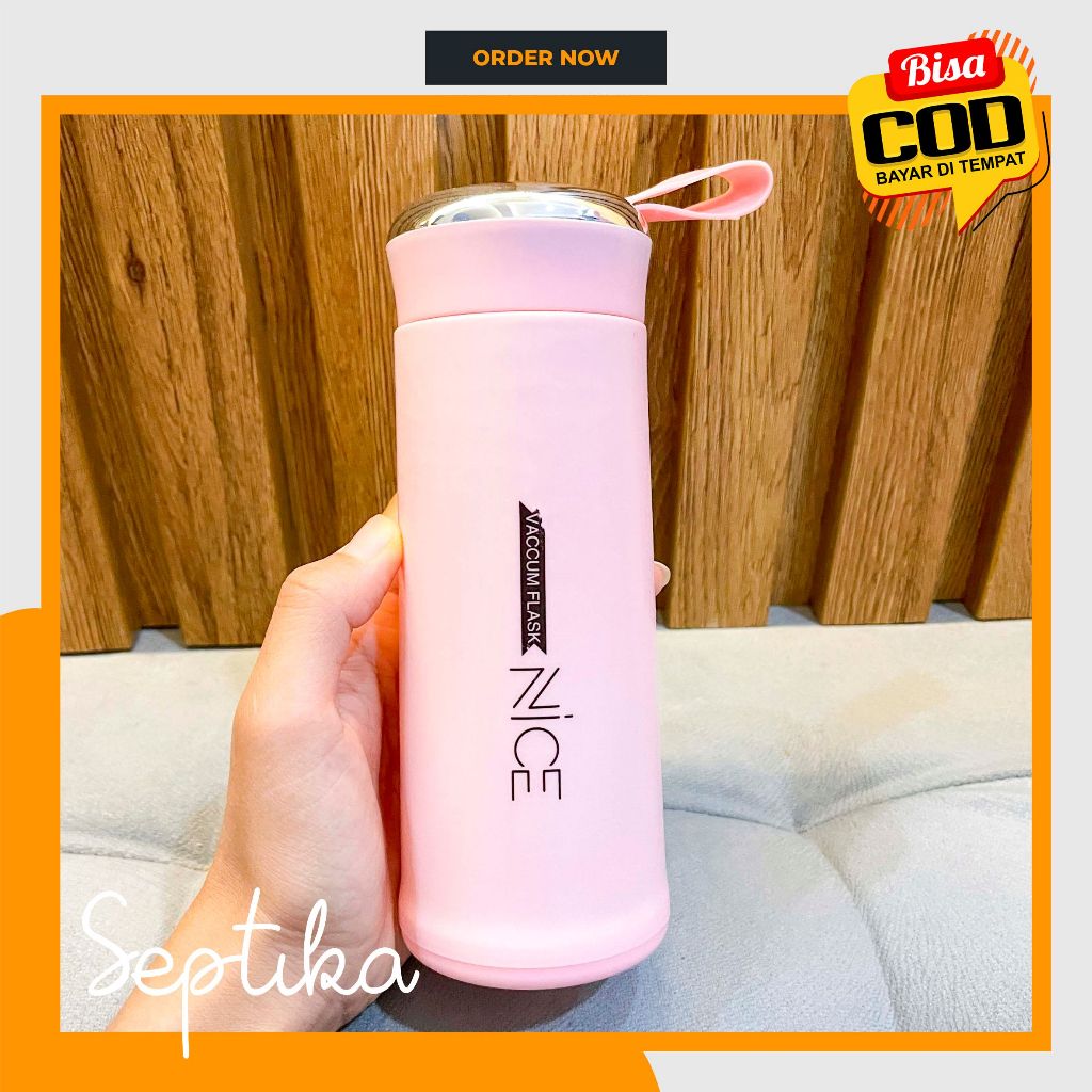 Jual Botol Kaca Nice Tanpa Box Grosir Tumbler Glass Termos Air Panas ...