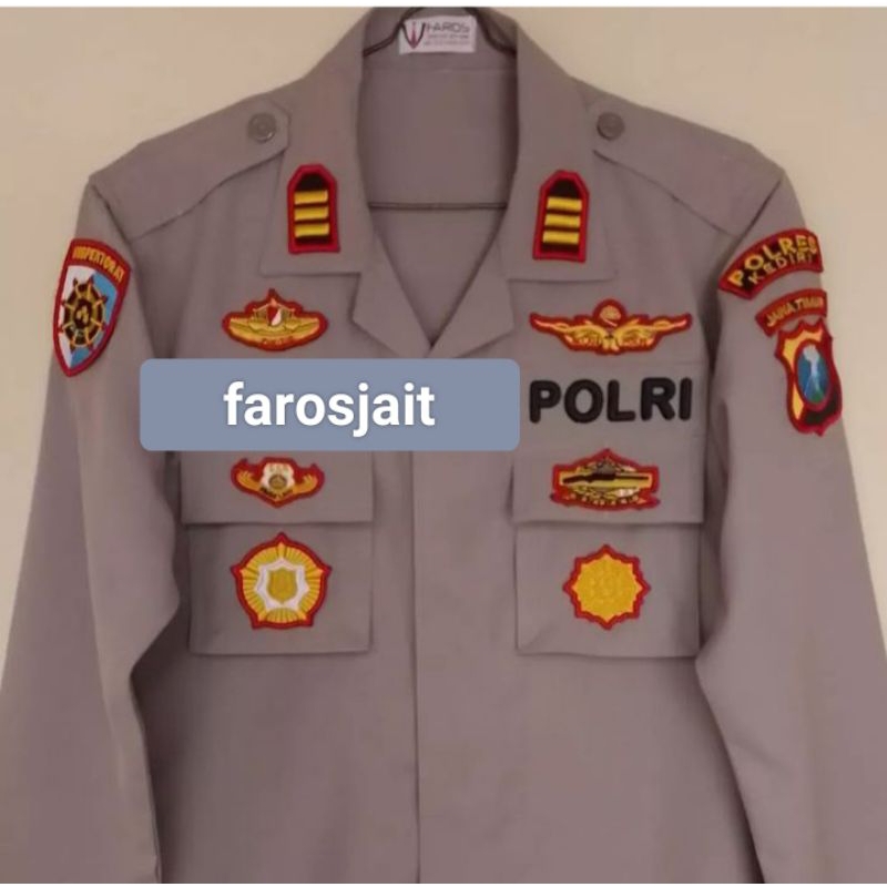 Jual Seragam PDL Polri kain Staff bed timbul | Shopee Indonesia