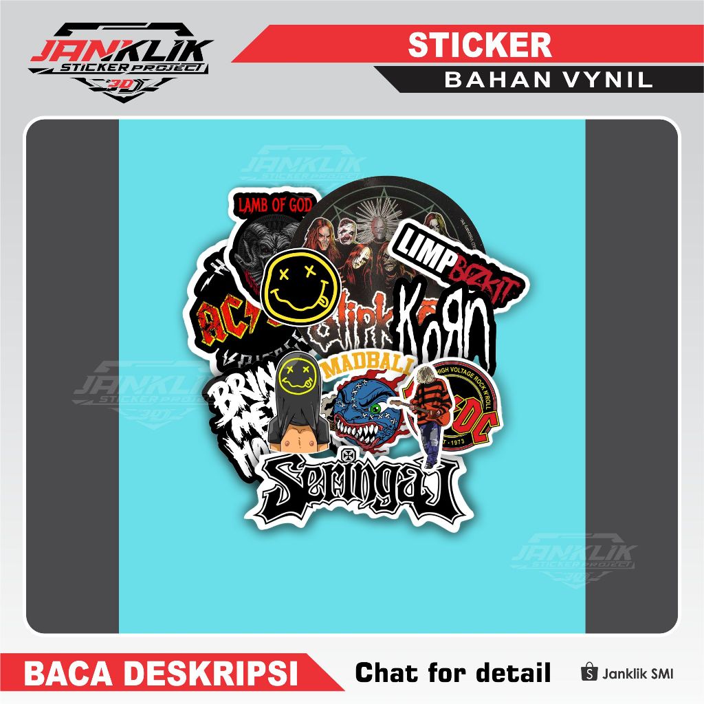 Jual LOGO STICKER BAND LAPTOP NOTEBOOK STICKER FILTER BOX VARIO HELM ...
