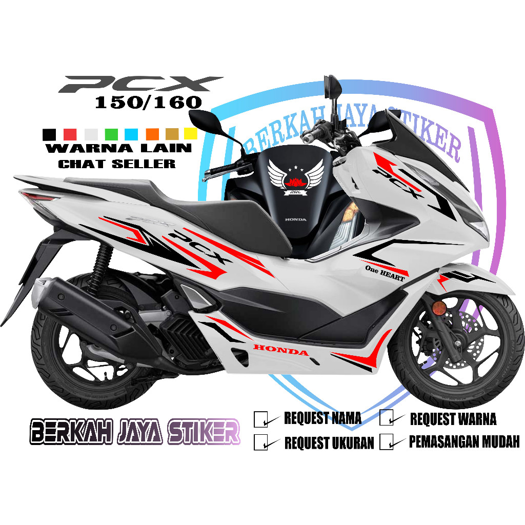 Jual sticker pcx,cutting sticker pcx,sticker motor pcx160 | Shopee ...