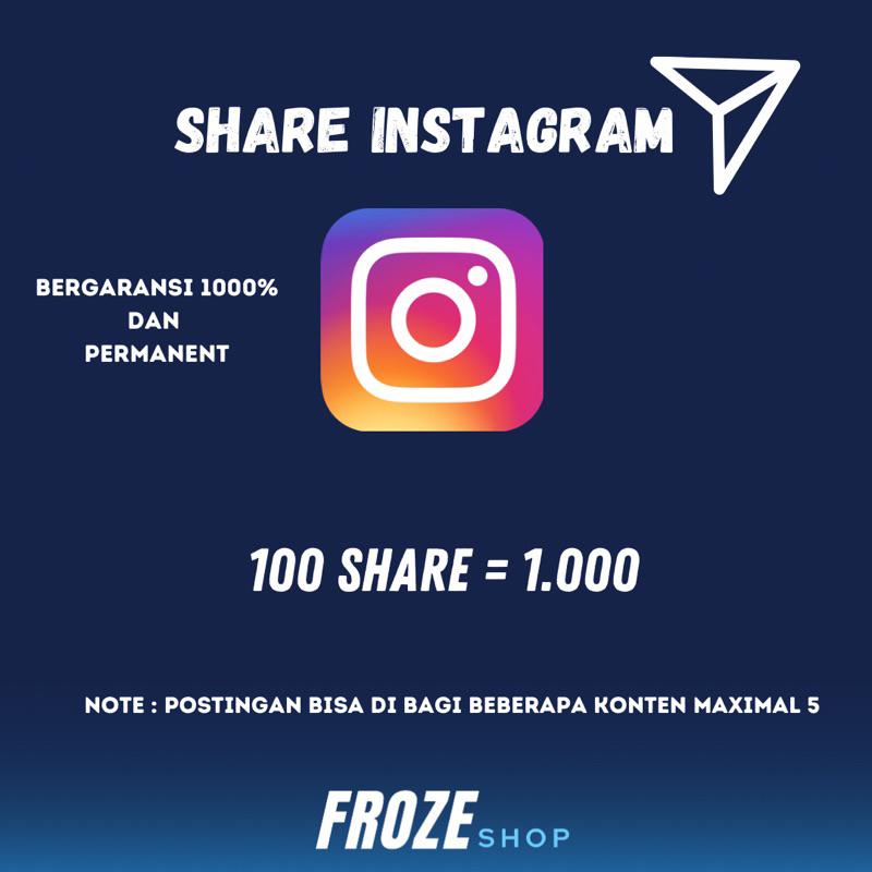 Jual SHARE INSTAGRAM BERGARANSI V.1 | Shopee Indonesia