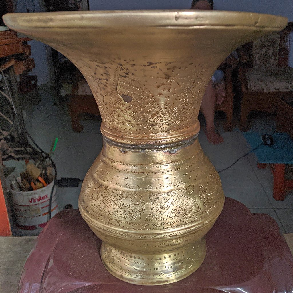 Jual Bokor Pangidon Kuningan Ukiran Antik Tinggi 19.5cm | Shopee Indonesia