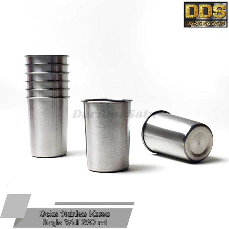 Jual Gelas Stainless Korea Single Wall Gelas Minum Bir Beer Stainless 290ml | Shopee Indonesia