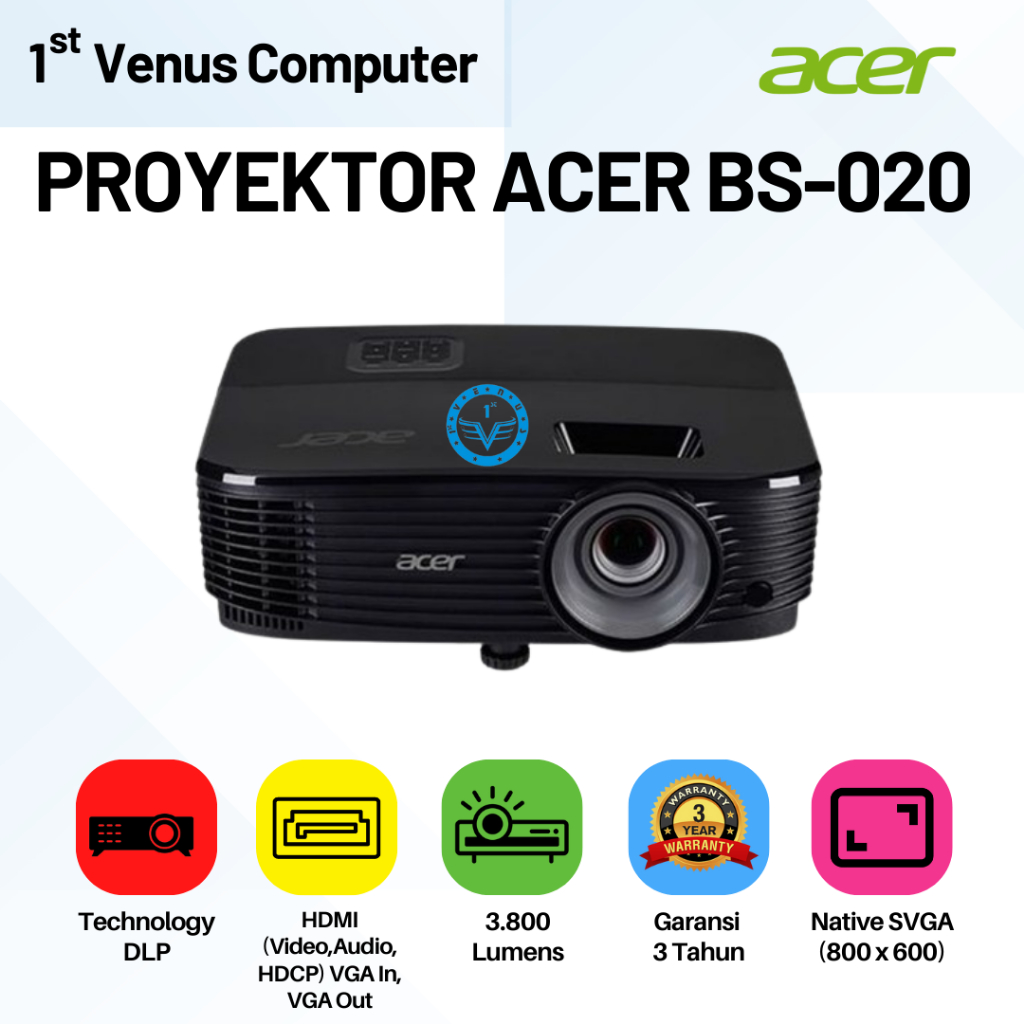 Jual PROYEKTOR ACER BS-020 / ACER PROJECTOR BS-020 / PRJ-ACR01 | Shopee Indonesia