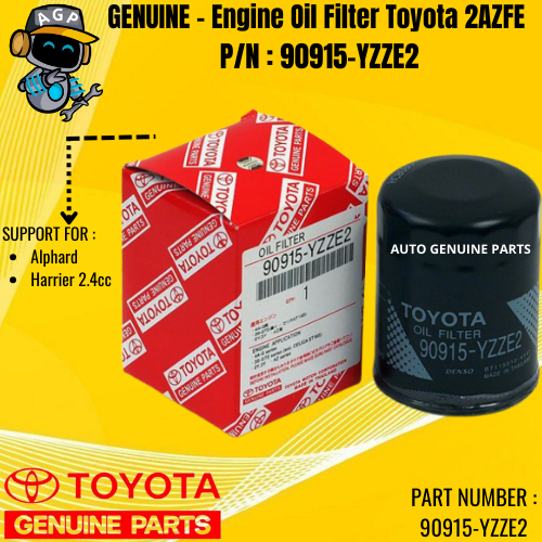 Jual GENUINE - Engine Oil Filter Toyota 2AZFE P/N : 90915-YZZE2 ...