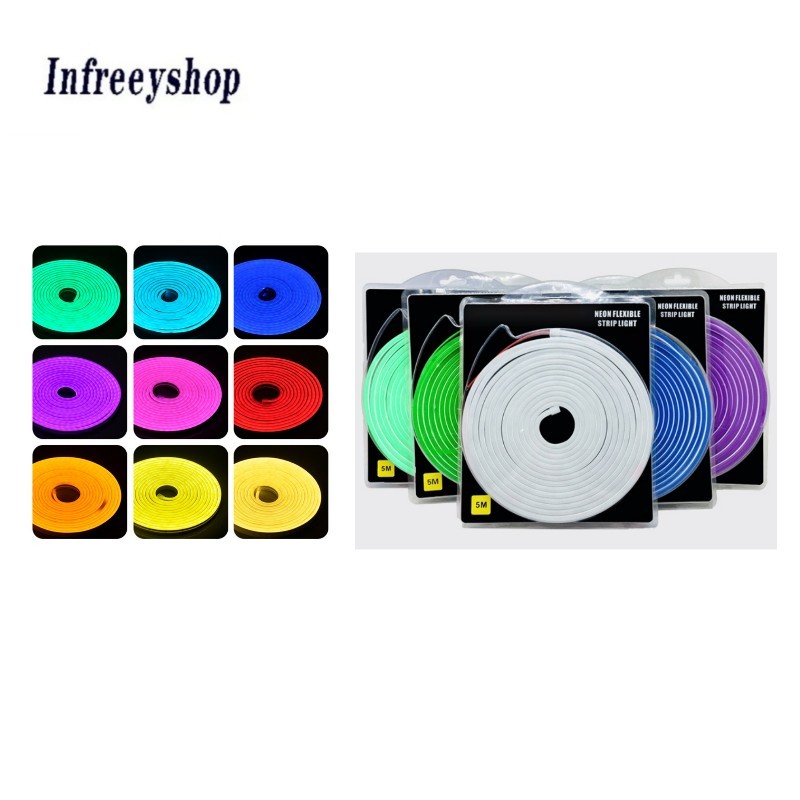 Jual neon flex lampu strip flexibel LED warna neon flexible 12v 5meter ...