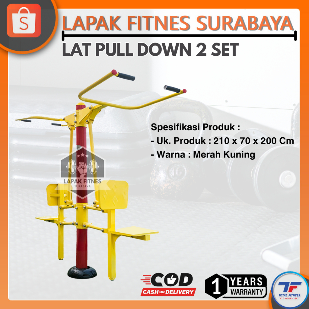 Jual Alat Olahraga Fitness Outdoor Lat Pull Down 2 Set Total Fitness ...