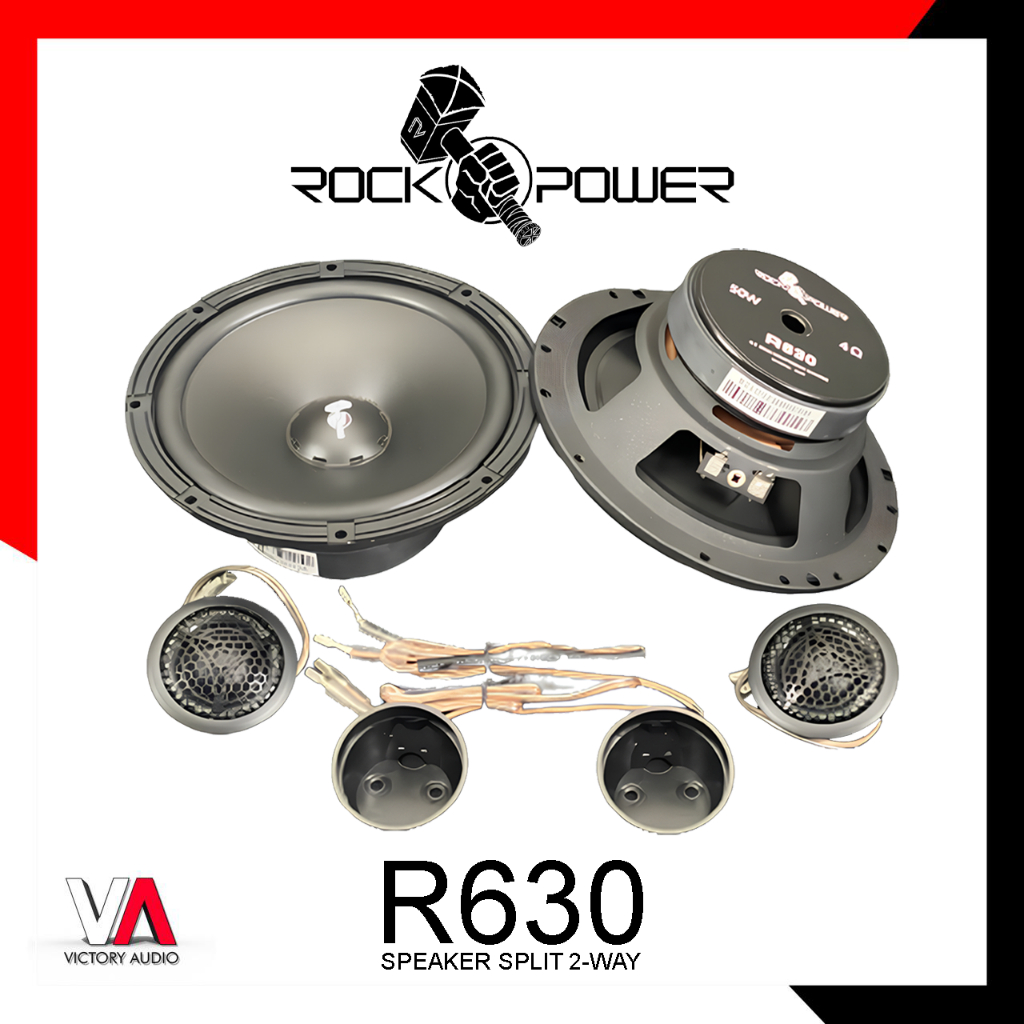 Jual Speaker Split 2-Way Component System ROCK POWER ROCKPOWER R630 6.5 Inch Mid Bass + Tweeter ...