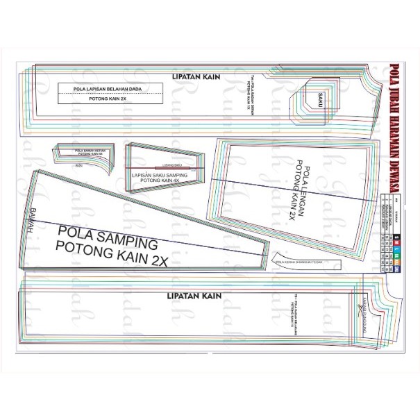 Jual POLA JAHIT JUBAH HARAMAIN DEWASA POLA INSTAN 1 UKURAN | Shopee Indonesia