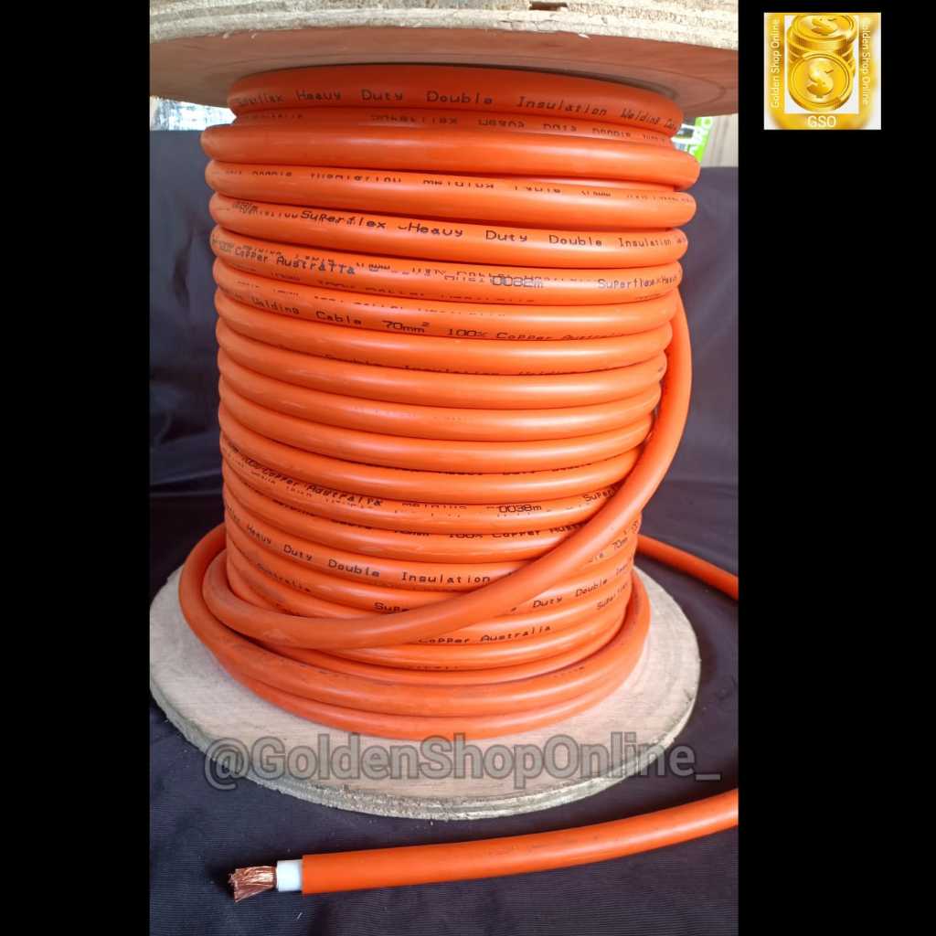 Jual Kabel Las Superflex Full Tembaga 70mm Orange panjang 100 meter ...