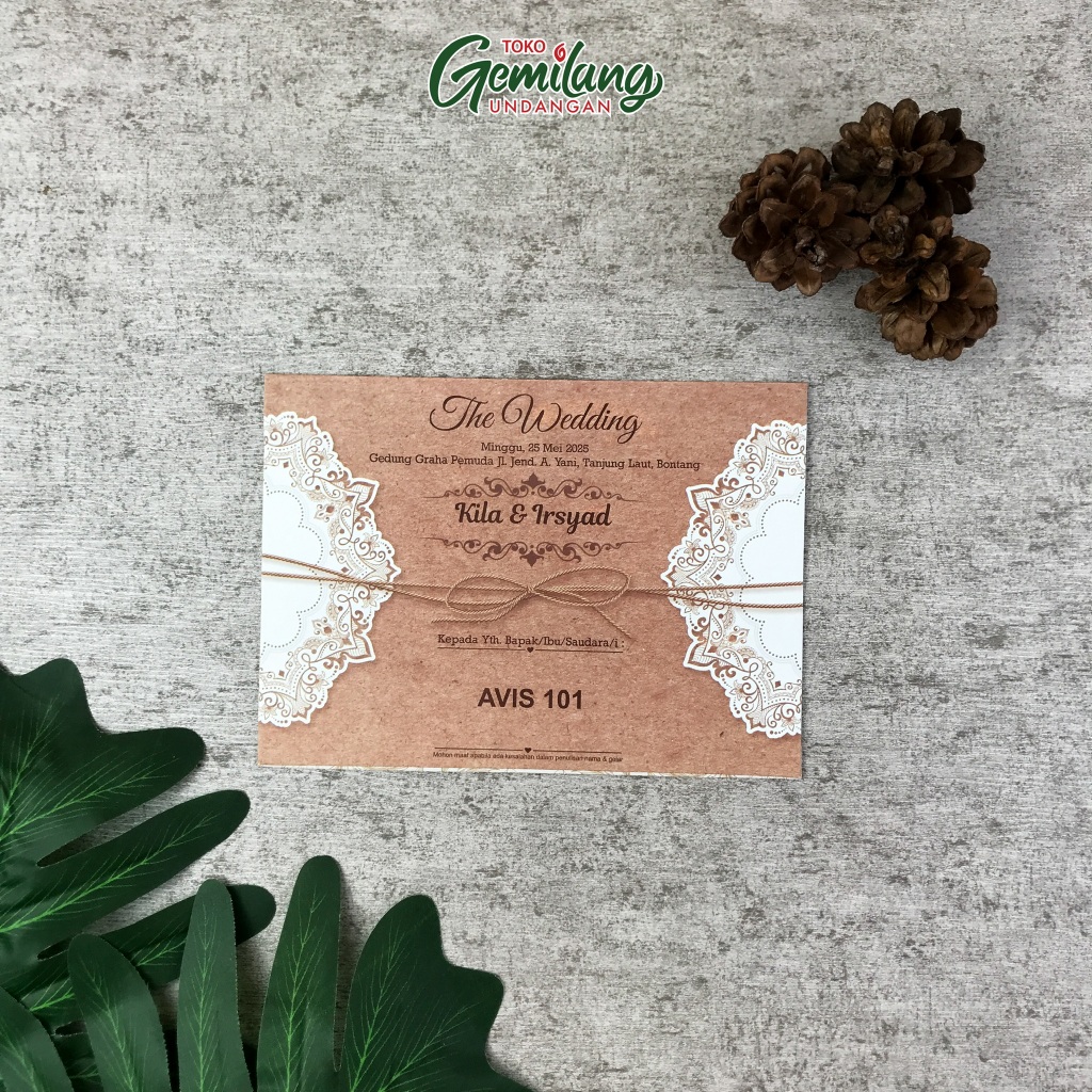 Jual BLANGKO UNDANGAN PERNIKAHAN BANYUMAS AVIS 101 | GEMILANG UNDANGAN ...