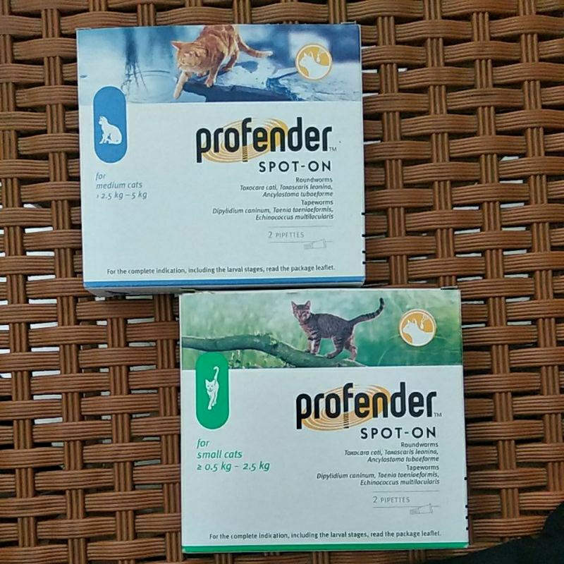 Jual Profender Small Cats dan Medium Cats Obat Anti Cacing Kucing ...
