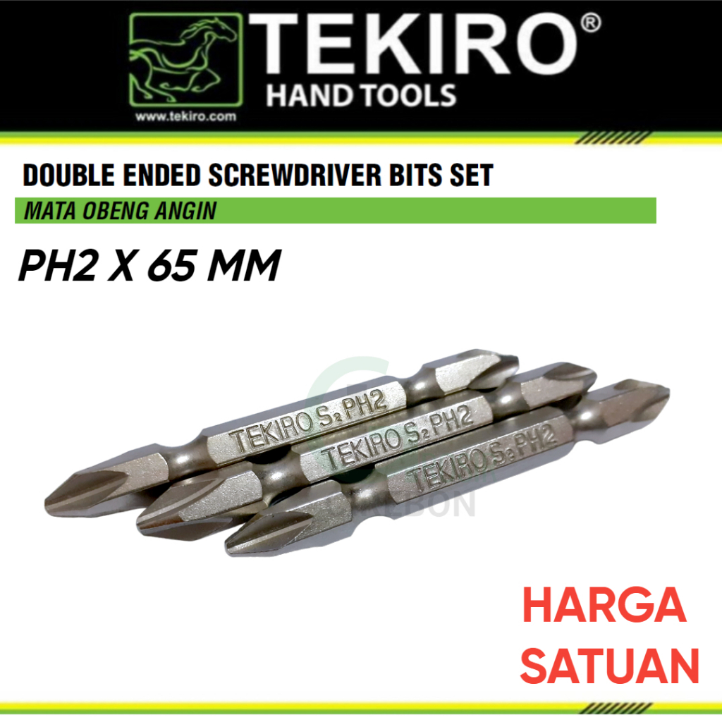 Jual [ 1 PCS ] Tekiro Mata Obeng Angin Plus PH2 X 65 MM Double Ended Bits Dengan Magnet | Shopee ...