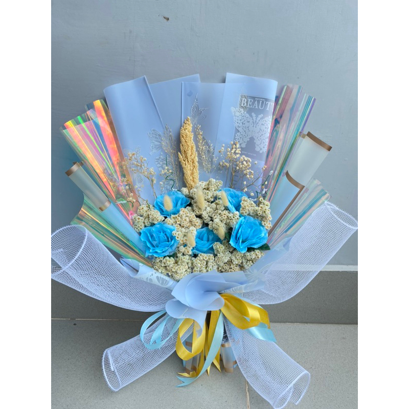 Jual Buket bunga artificial bouquet bucket bunga wisuda perpisahan ...