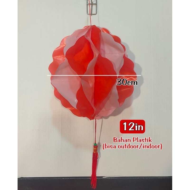 Jual Lampion merah putih PVC lampion lipat merah putih | Shopee Indonesia