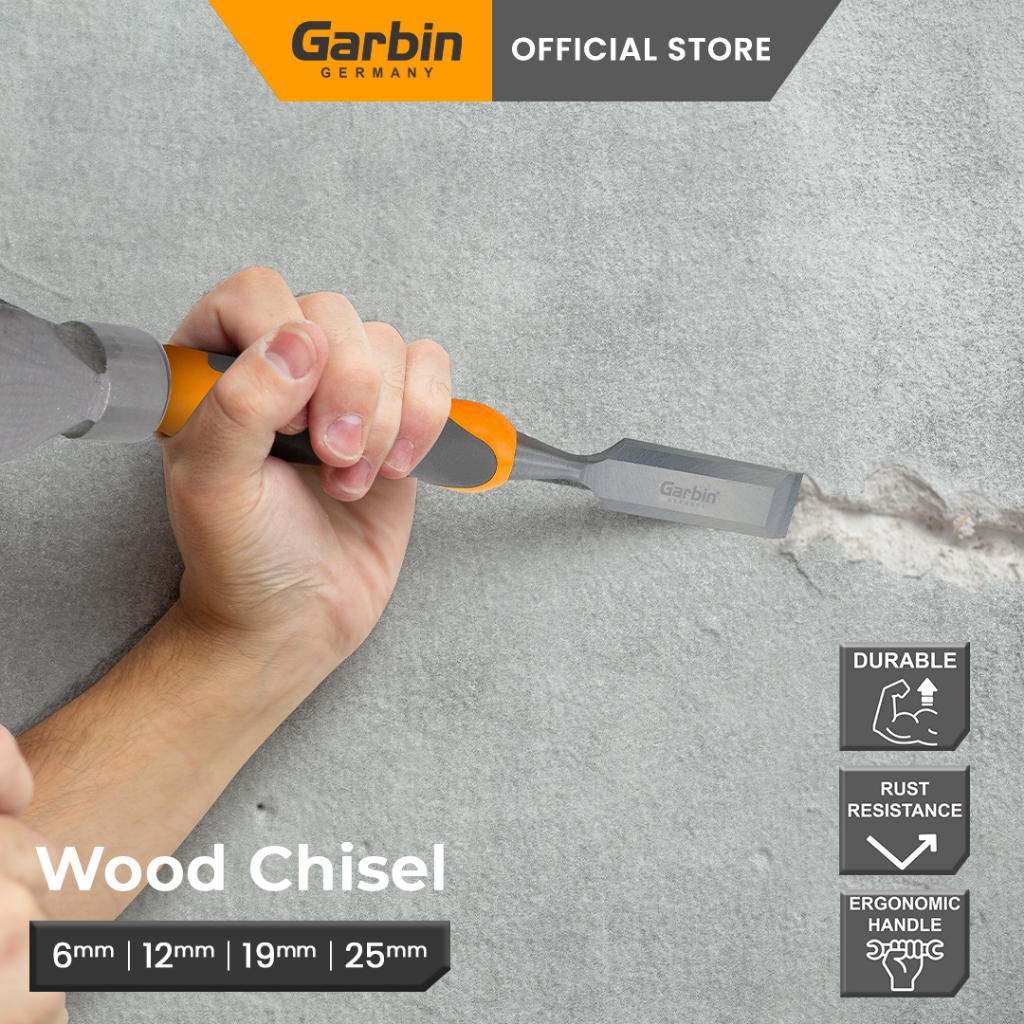 Jual Alat Kikir Pahat Kayu Wood Chisel Gagang Karet Garbin Experten ...