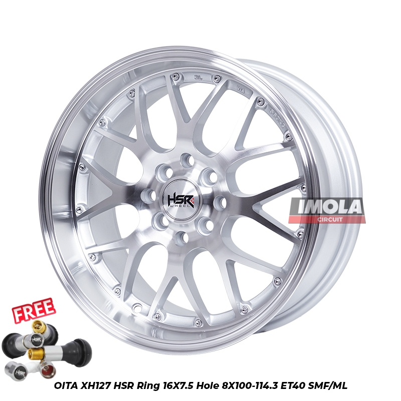 Jual Velg HSR Ring 16 Mobil Jazz Yaris Brio Ayla Velg Mobil HSR OITA XH127 R16 PCD 4X100 4X114,3 ...