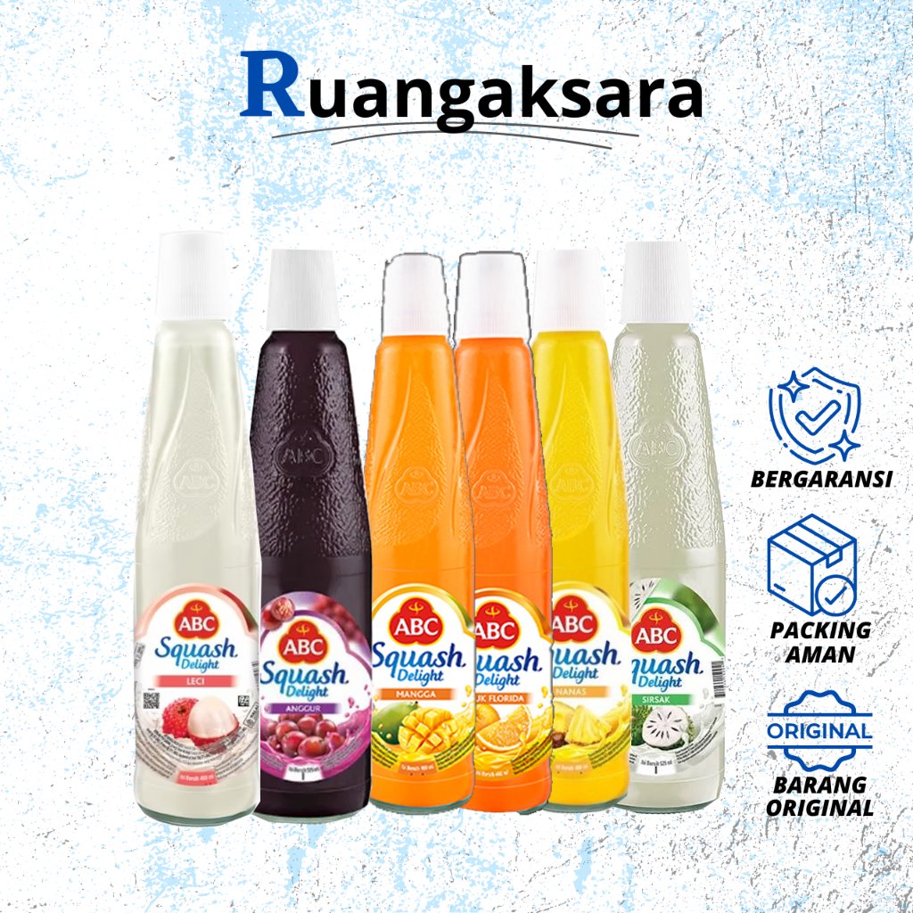 Jual SYRUP ABC SQUASH (GRAPE, LYCHEE, MANGO, ORANGE, PINEAPPLE, SOURSOP ...