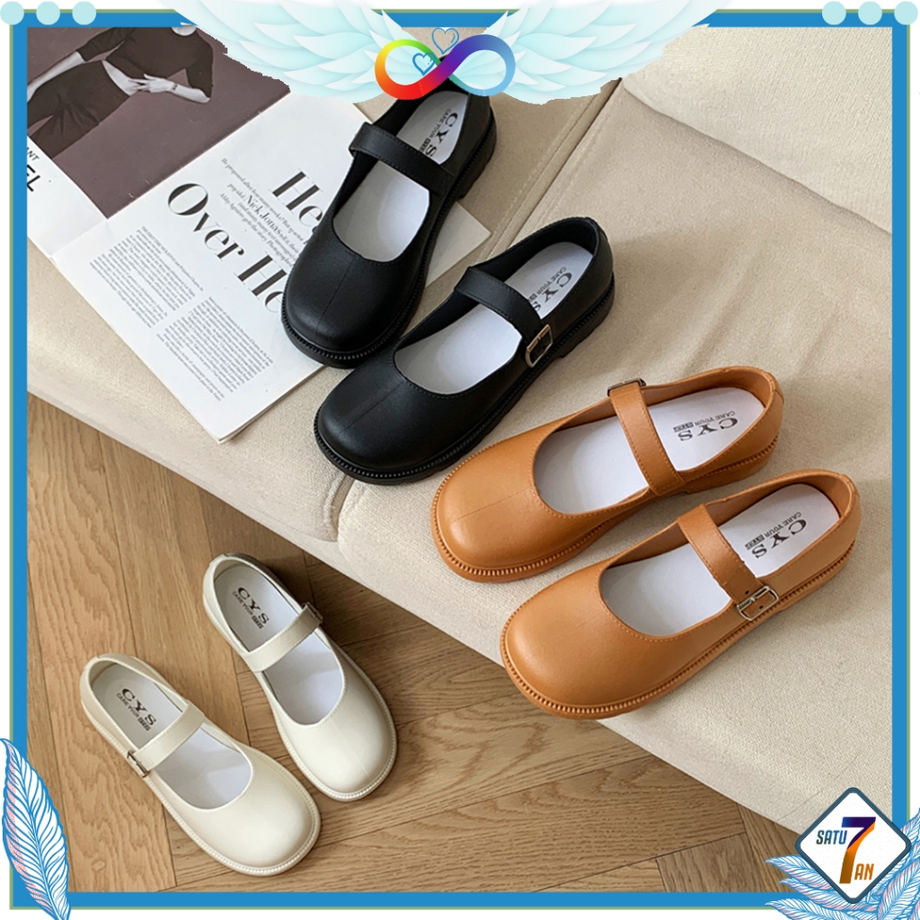 Jual Sepatu Loafers Wanita Korea Sepatu Wedges Pantofel Docmart Cewek ...