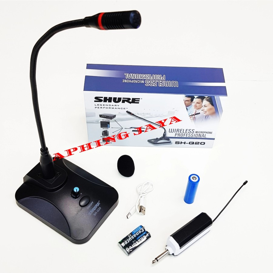 Jual Mic Podium Wireless SHURE SH-Q20 / Mic Meja Wireless SHURE SH Q20 ...