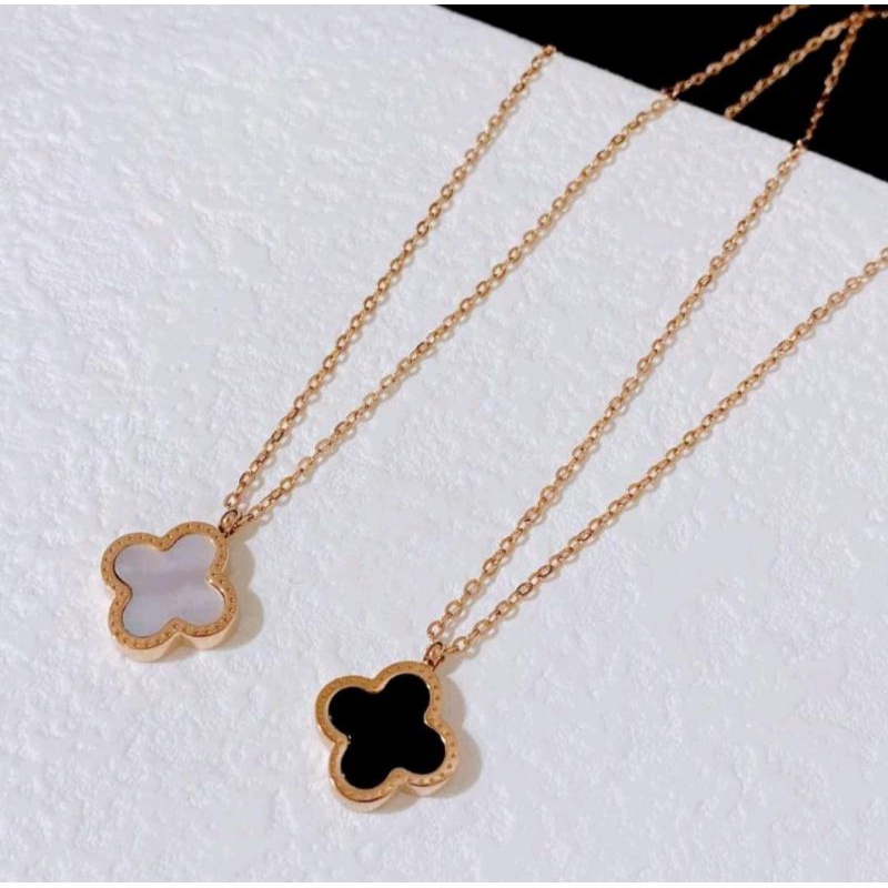 Jual KALUNG KEKINIAN (TREND) BUNGA CLOVER TITANIUM ANTI KARAT (COD ...