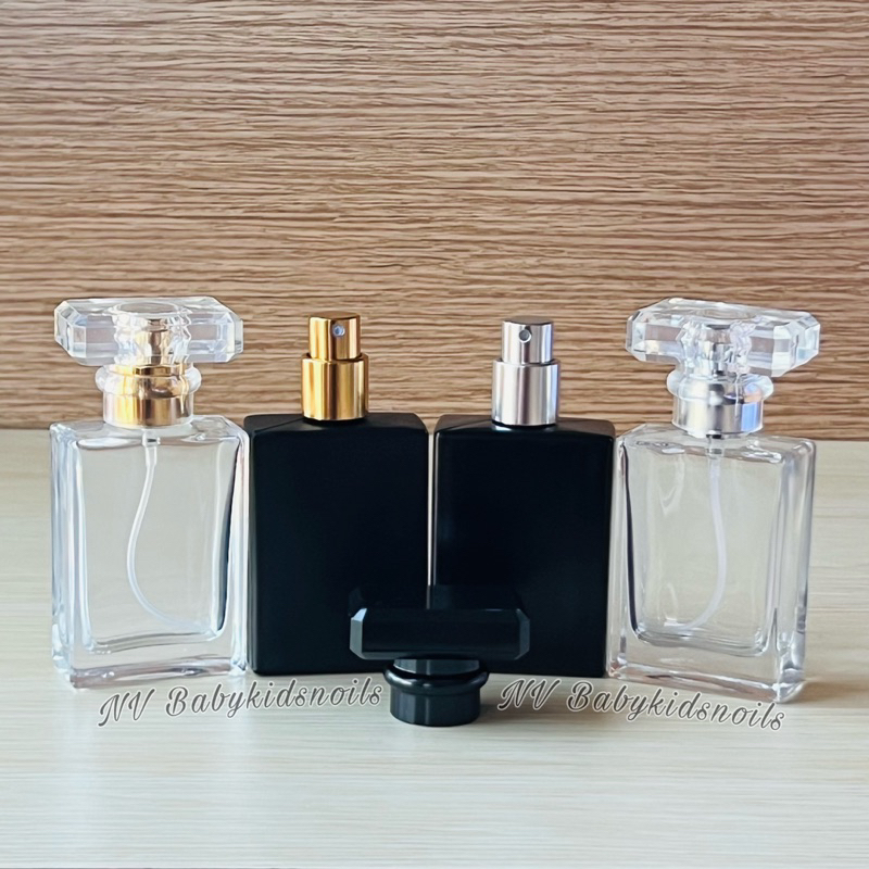 Jual COCO SQUARE EMPTY PERFUME BOTTLE 30ml 50ml BOTOL KACA PARFUM ISI ...