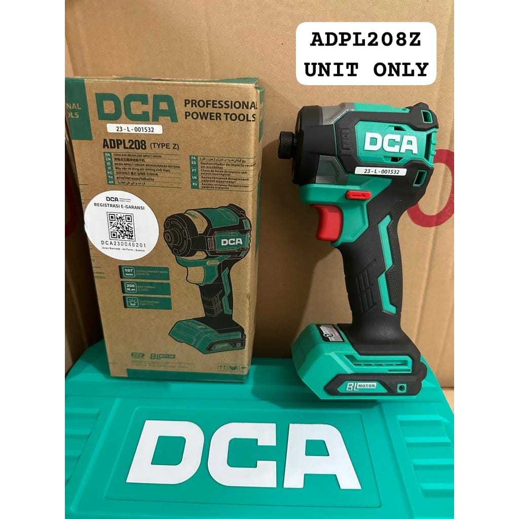 Jual DCA Cordless Brushless Impact Driver Mesin Bor ADPL208EM ...