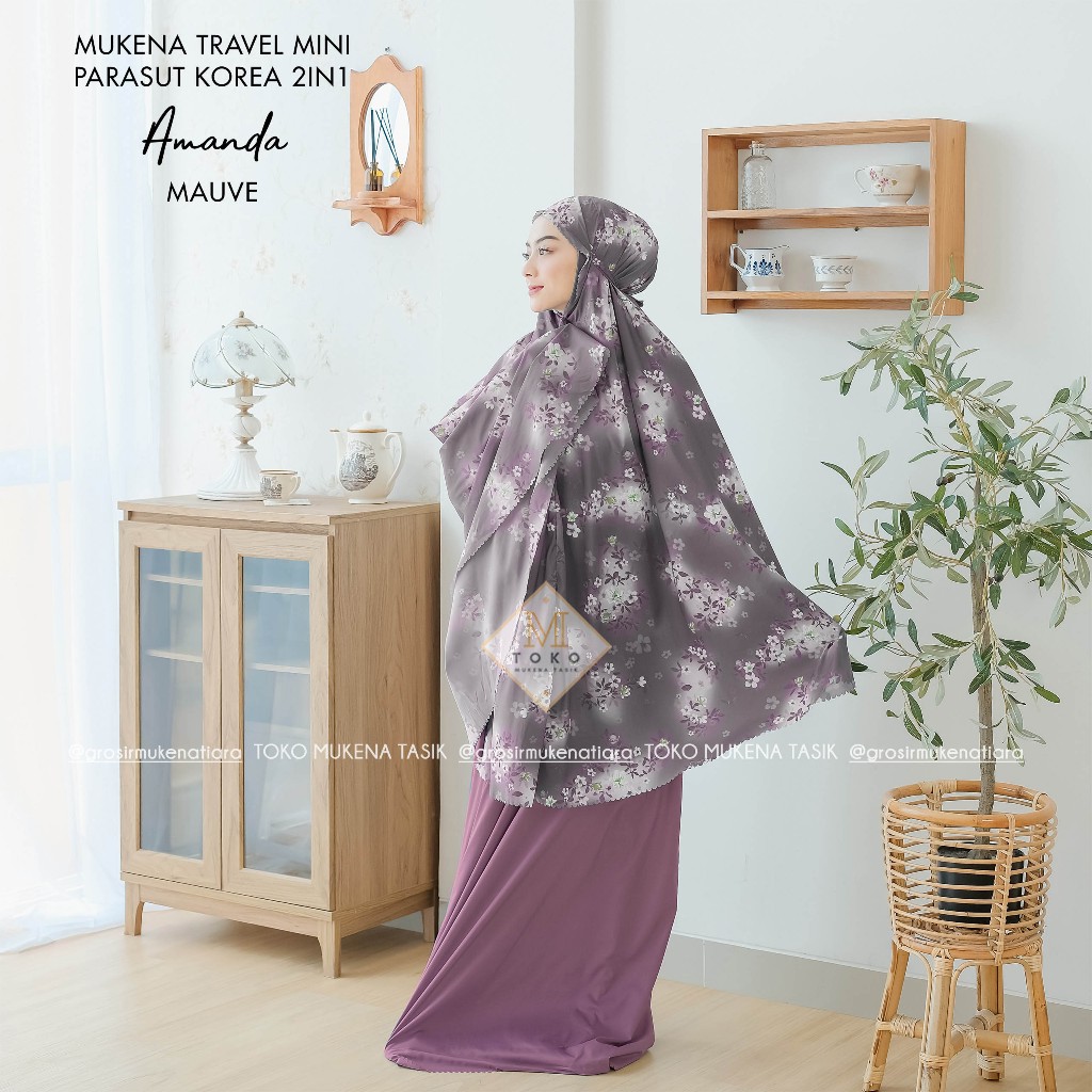 Jual TOKO MUKENA TASIK - MUKENA TRAVEL MINI LASERCUT PARASUT KOREA 2IN1 ...