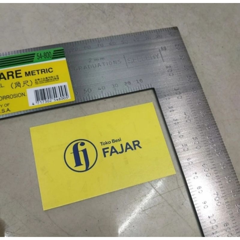 Jual Penggaris siku ukur meter 60 x 40 Mistar siku tukang besi tebal 40 60 | Shopee Indonesia