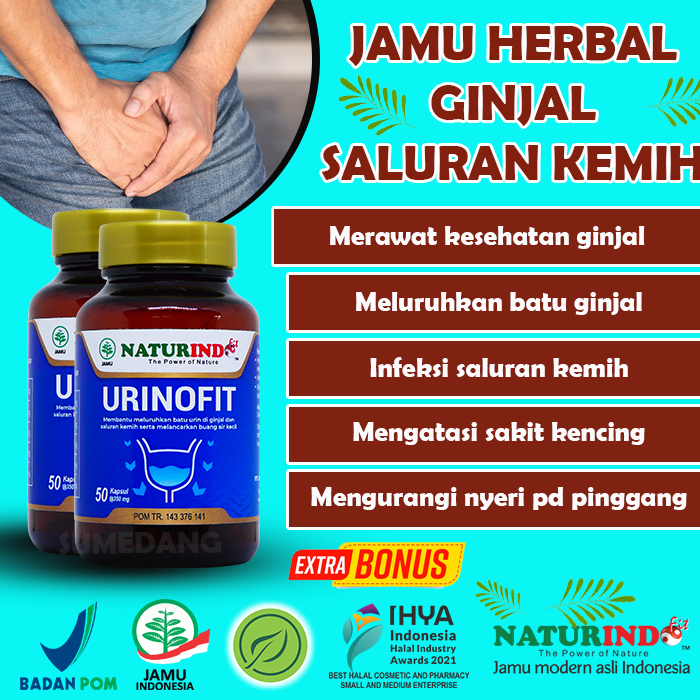 Jual Urinofit Herbal Naturindo untuk membantu mengurangi gejala batu ginjal infeksi saluran ...